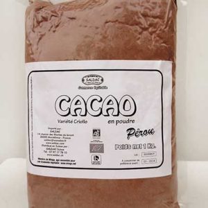 Cacao Cru pur en poudre, bio, 250 g - Saldac